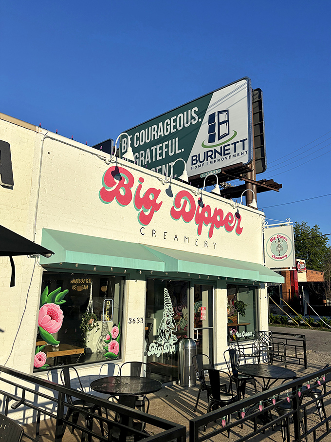 That vintage car parked outside Big Dipper isn't just for show&mdash;it's a time machine transporting you to an era when ice cream was an event, not just a dessert.