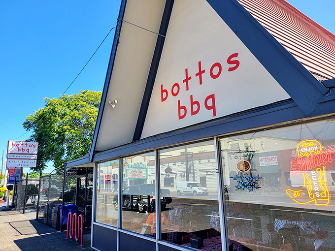The A-frame architecture isn't just charming&mdash;it's a smoke signal to barbecue lovers that something special awaits inside this Portland treasure. 