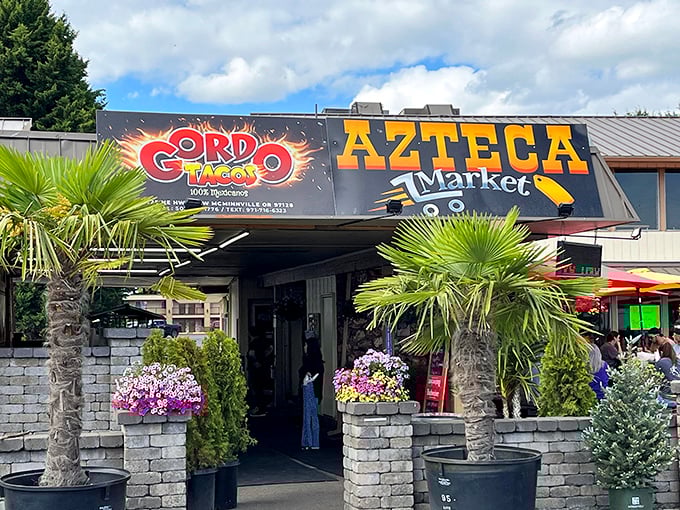 The unassuming exterior of Tacos El Gordo might fool you, but locals know this McMinnville gem houses culinary treasures worth the journey.