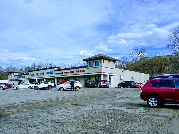The unassuming strip mall exterior of Gab & Eat might fool you, but locals know this modest storefront houses breakfast magic worth the drive.