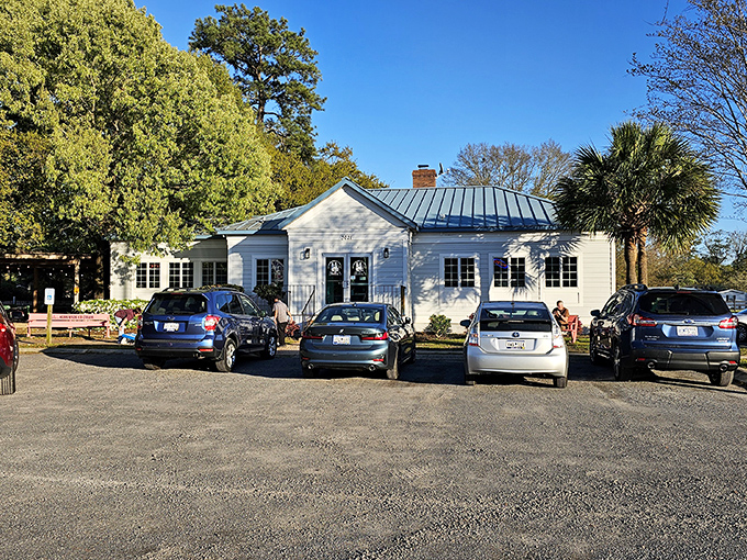 The charming white cottage with blue trim isn't just a pretty facade&mdash;it's the gateway to frozen nirvana at Stella's Homemade Ice Cream in Murrells Inlet.