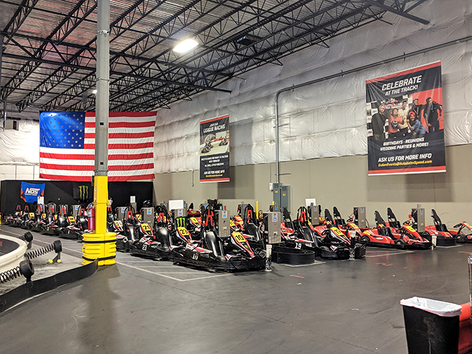 The sprawling indoor track at K1 Speed beckons speed demons of all ages. Where else can you legally drive this fast without a state trooper on your tail?