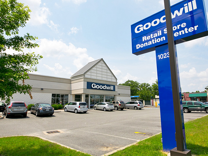 The unassuming exterior of Goodwill in Glen Allen hides a treasure trove within. Like a retail speakeasy, only the initiated know what wonders await inside.