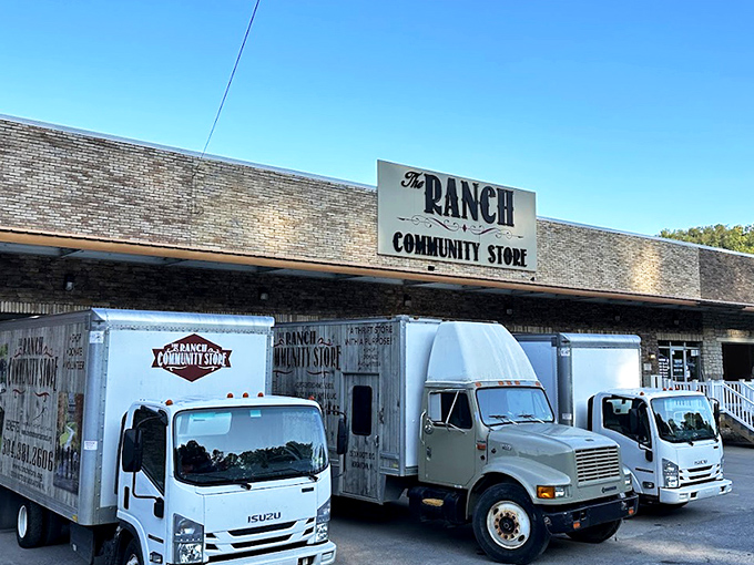 The brick facade of The Ranch Community Store promises adventure within&mdash;like the cover of a mystery novel where every page turn reveals another treasure.
