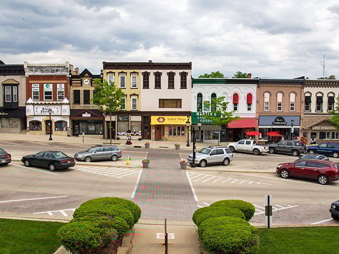 The Minhas Craft Brewery sign stands proud, announcing itself as the "Oldest Brewery in the Midwest" &ndash; a liquid history lesson waiting to be savored. 
