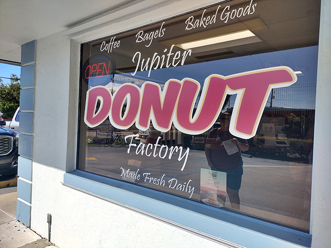 The unassuming exterior of Jupiter Donuts belies the sugary treasures within. Like finding a pirate's chest in a suburban strip mall.