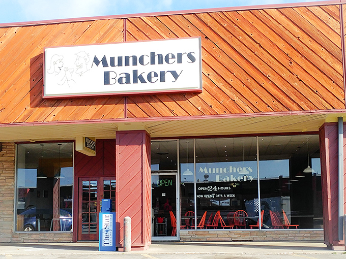 The unassuming exterior of Munchers Bakery hides a wonderland of doughy delights within. Sometimes the best treasures come in modest packages.