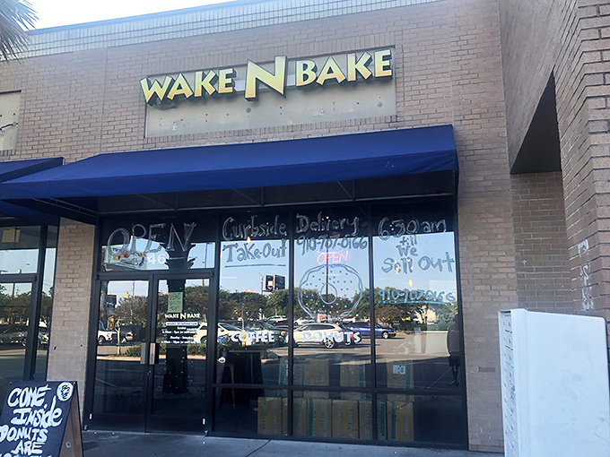 The unassuming brick exterior of Wake N Bake belies the sugar-laden treasures within&mdash;like finding a treasure chest disguised as an ordinary mailbox.