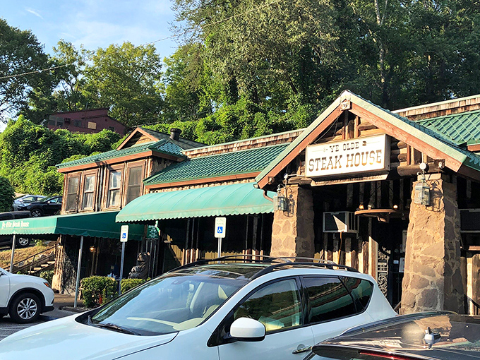 The green awnings and rustic stone exterior aren't trying to impress anyone&mdash;they don't need to. What waits inside has been speaking for itself for decades.