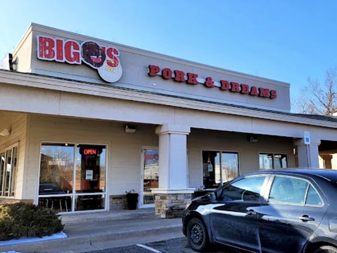 The unassuming storefront that houses barbecue greatness. Like finding a Picasso at a yard sale, this Edmond gem proves appearances can be deliciously deceiving.