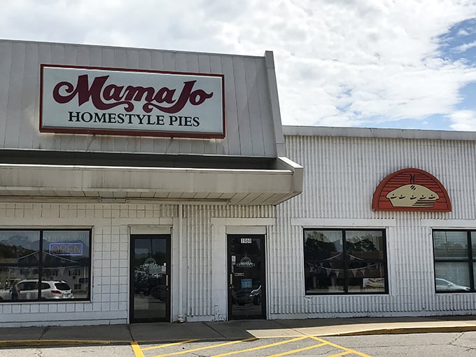The unassuming exterior of Mama Jo's proves once again that culinary treasures often hide in plain sight. This modest building houses pie perfection.