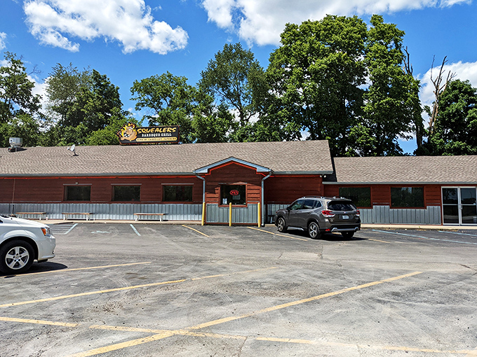 The unassuming exterior of Squealer's is like finding a treasure map in your attic &ndash; modest on the outside, but promising delicious adventures within.