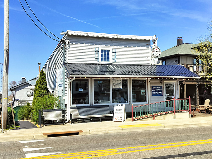 The unassuming exterior of Boyd & Wurthmann belies the culinary treasures within. Like finding a $100 bill in an old jacket pocket&mdash;unexpected but absolutely delightful.