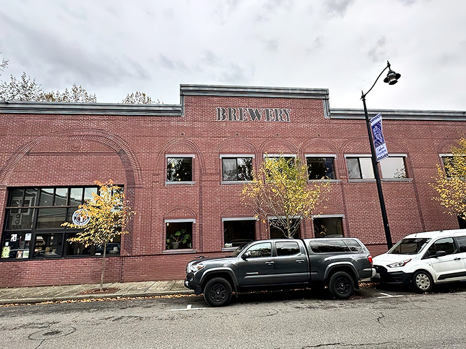 The timber-framed outdoor seating area beckons like an old friend, promising cold brews and mountain views that'll make your city stress evaporate instantly.