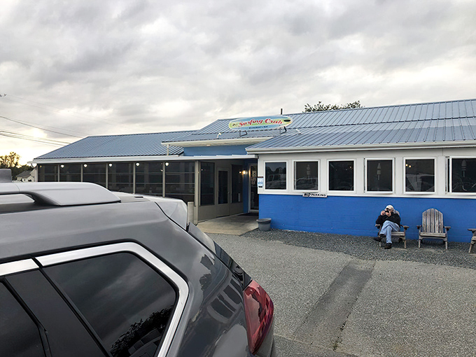 The blue exterior with its cheerful yellow surfboard sign isn't trying to impress anyone&mdash;until you taste what's inside. Coastal dining at its unpretentious best.