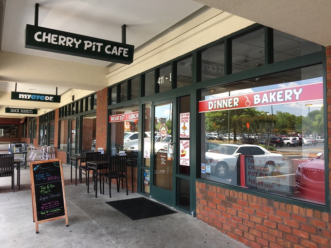The bright signage of Cherry Pit Cafe promises comfort before you even walk through the door. Like finding a $20 bill in an old jacket pocket&mdash;unexpectedly delightful.