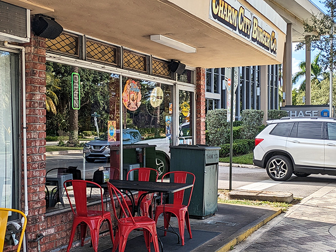 Palm trees and Florida sunshine welcome you to this unassuming burger haven. Sometimes the best treasures hide in plain sight.