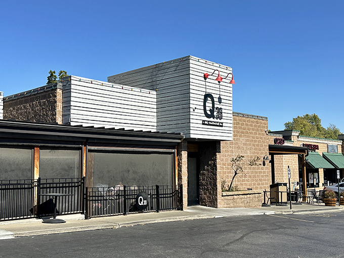 Q39's modern exterior combines industrial chic with barbecue tradition, like if an architect and a pitmaster had a delicious brick-and-mortar baby.