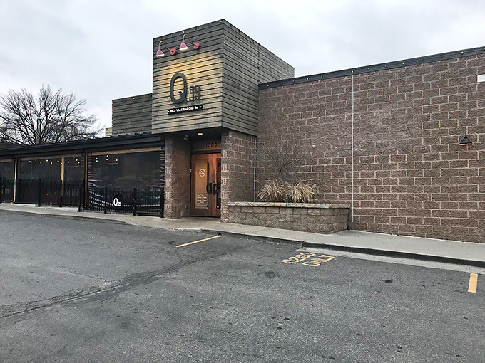 Q39's modern exterior combines industrial chic with barbecue tradition, like if an architect and a pitmaster had a delicious brick-and-mortar baby.