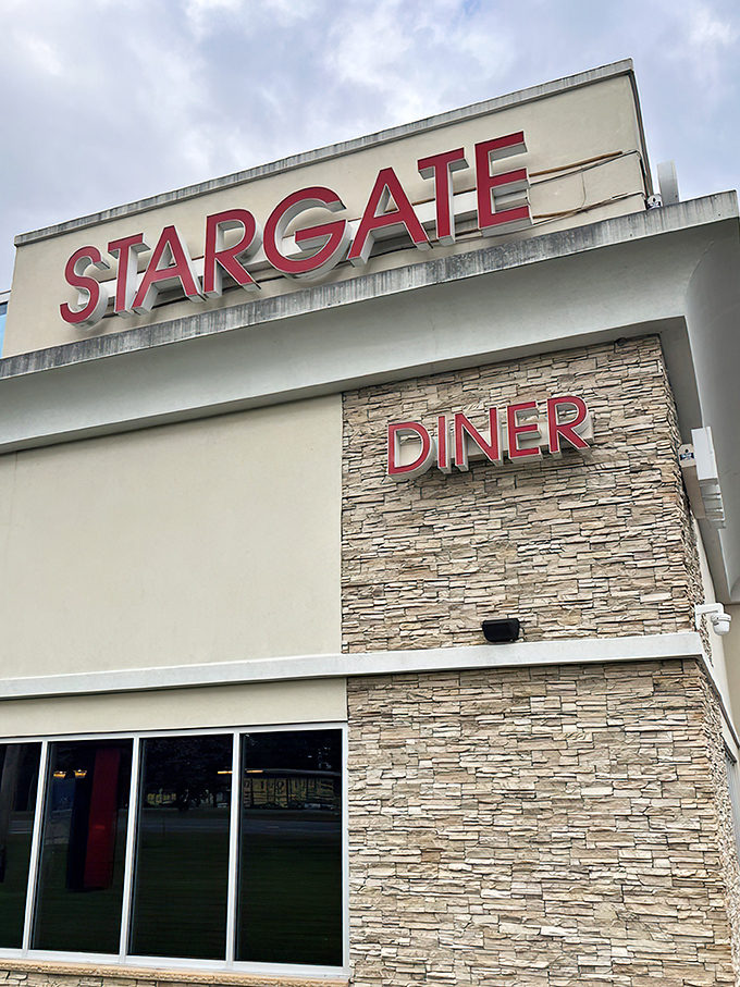 The red and cream exterior of Stargate Diner stands like a beacon of comfort food hope in Seaford. No intergalactic travel required&mdash;just an appetite for home cooking.