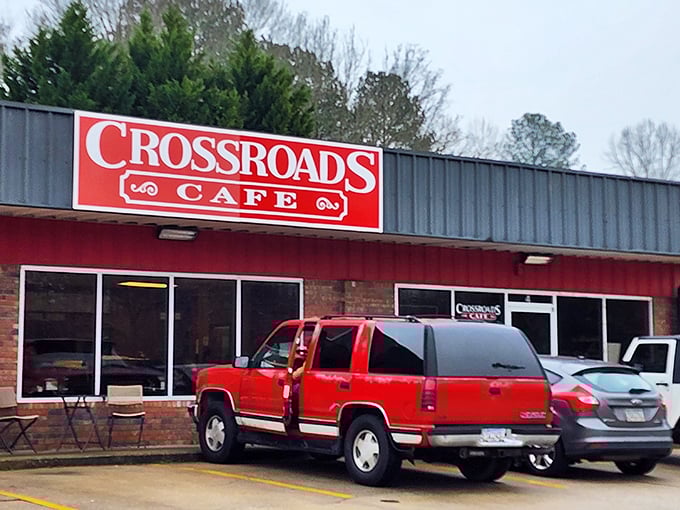 The unassuming red brick exterior of Crossroads Cafe might not scream "culinary destination," but locals know better—it's what's inside that counts.