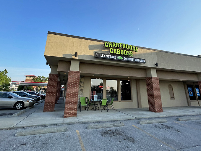 The unassuming exterior of Chartroose Caboose belies the culinary treasures within. Like finding a diamond in a strip mall setting.