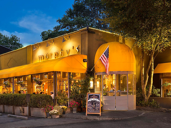 Murphy's iconic yellow awnings stand out like a beacon of culinary hope on Virginia Avenue, promising comfort and indulgence to hungry Atlantans.