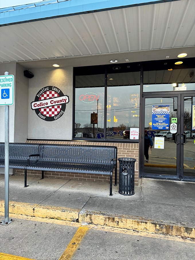 Welcome to Calico County! This unassuming exterior hides a treasure trove of comfort food delights.