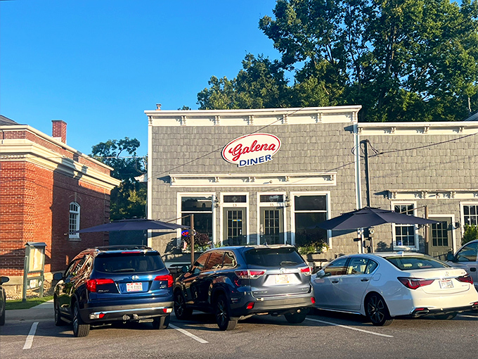 A diner that's more than just a pit stop! Galena Diner's charming exterior promises comfort food that'll hug your soul and tickle your taste buds.
