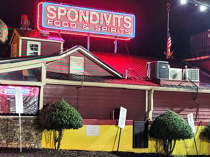 The thatched-roof paradise of Spondivits beckons hungry travelers like a coastal mirage just minutes from Atlanta's busiest airport.