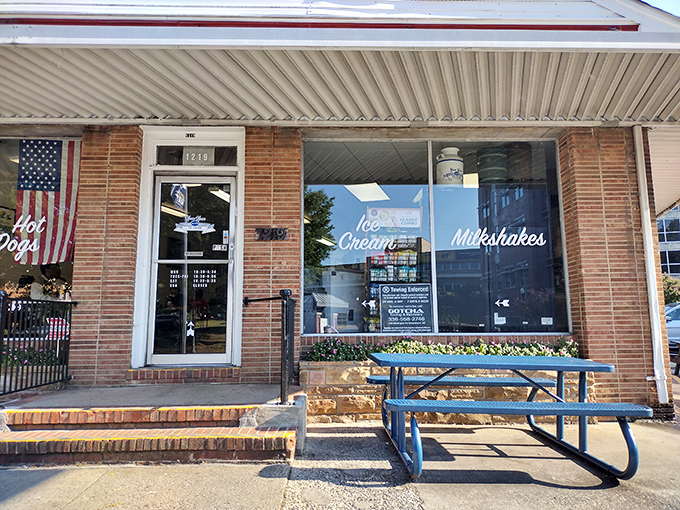 The unassuming brick facade of Yum Yum Better Ice Cream hides Greensboro's ultimate comfort food sanctuary. Good things come in modest packages.
