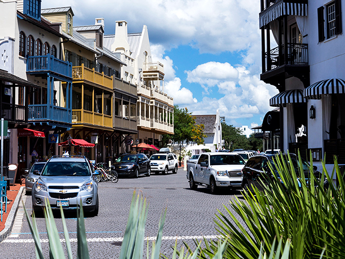 Cobblestone streets and colorful facades create the illusion you've somehow teleported to a European coastal village while still in Florida's Panhandle.