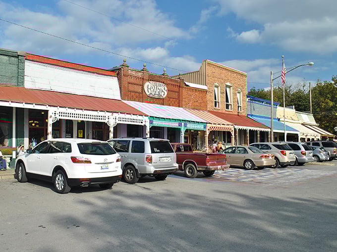 Bell Buckle's main street looks like a movie set where time decided to take a leisurely Southern vacation. Those brick storefronts have stories to tell.