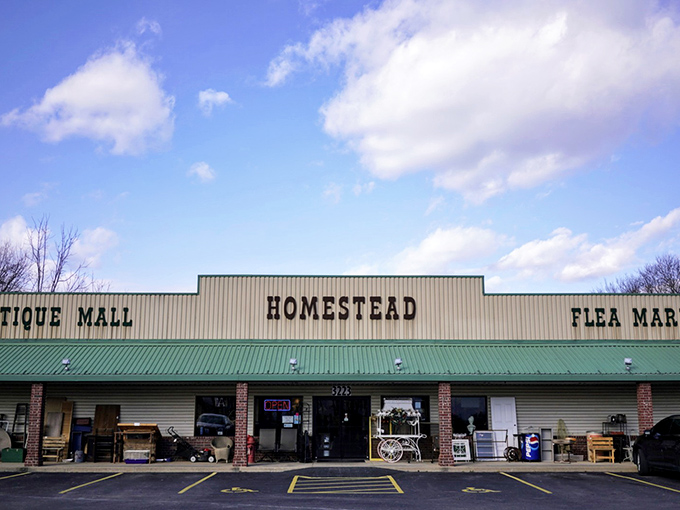 The unassuming exterior of Homestead Antique Mall belies the treasure trove within&mdash;like finding a portal to the past disguised as a strip mall storefront.