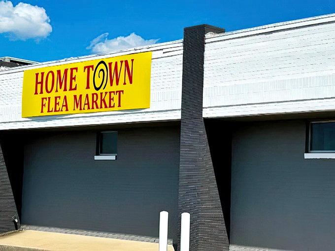 The bright yellow sign beckons like a lighthouse for bargain hunters. Don't judge this treasure trove by its unassuming exterior.