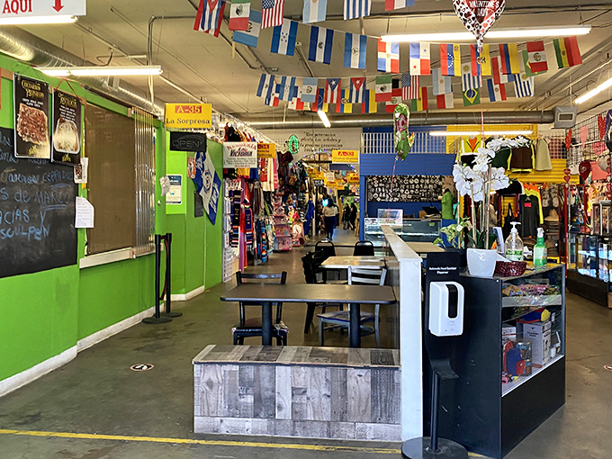 Flags flutter above this blue-and-green cultural oasis in Hillsboro. Like finding a portal to another world between a hardware store and your dentist's office.