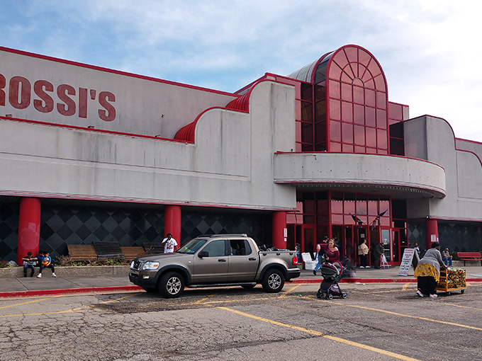 The distinctive red and white facade of Rossi's beckons bargain hunters like a retail mothership that's landed in North Versailles Township.