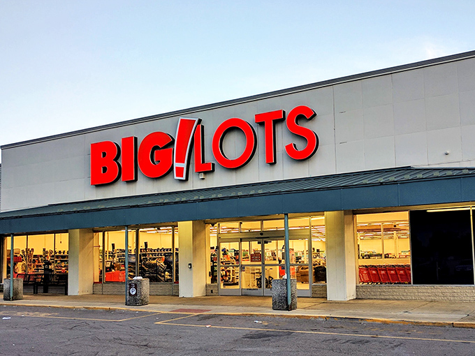 The iconic orange exclamation point beckons like a retail lighthouse, promising treasures within that won't break your bank account or your spirit.