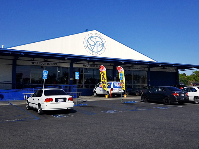 The blue-trimmed white warehouse doesn't scream "treasure trove" from the outside, but inside this unassuming building, secondhand dreams come true daily.