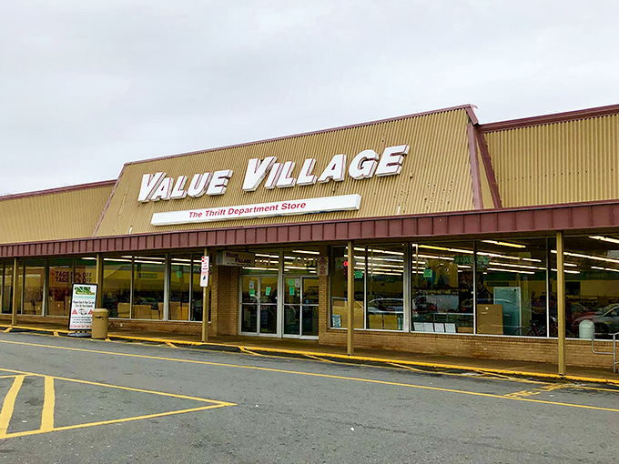 The unassuming exterior of Value Village belies the treasure trove inside. Like a yellow-bricked Narnia for bargain hunters.