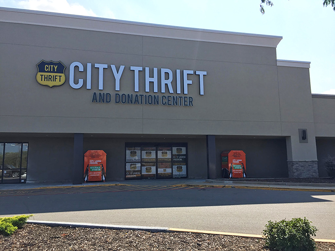 The unassuming exterior of City Thrift belies the wonderland within&mdash;like finding a portal to bargain heaven disguised as a strip mall storefront.