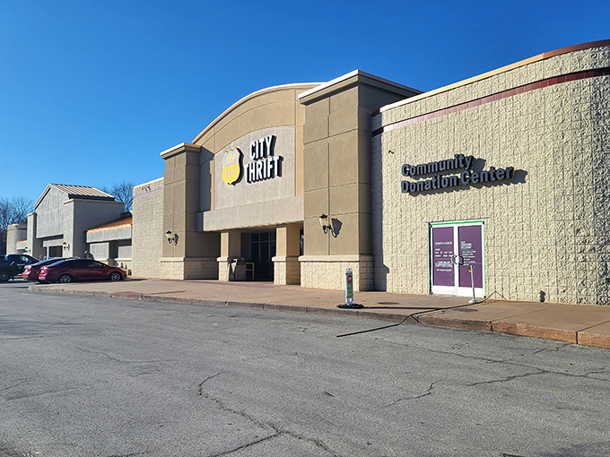 The unassuming exterior of City Thrift belies the treasure trove within&mdash;like finding a portal to another dimension disguised as a strip mall storefront.
