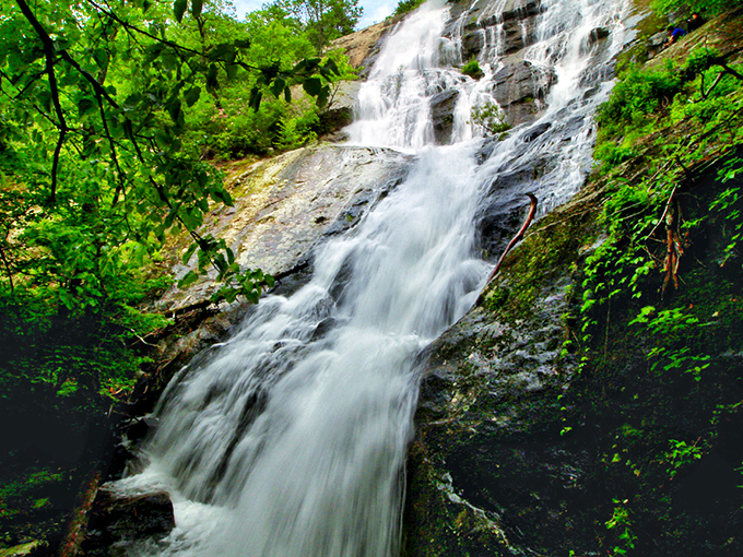 Nature's own water feature&mdash;Crabtree Falls cascades down ancient rock faces like liquid crystal, catching sunlight in ways no home fountain could ever dream of matching.