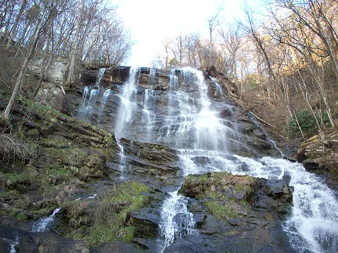 Nature's own water feature doesn't come with an off switch. Amicalola's 729-foot cascade commands attention year-round, making Instagram filters completely unnecessary.