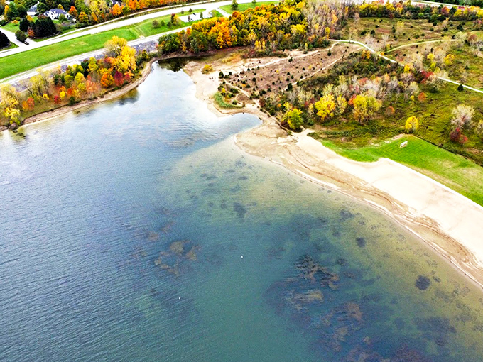 Autumn's paintbrush transforms Alum Creek into a masterpiece of gold and amber, reflecting in waters so clear you'd swear Mother Nature was showing off.
