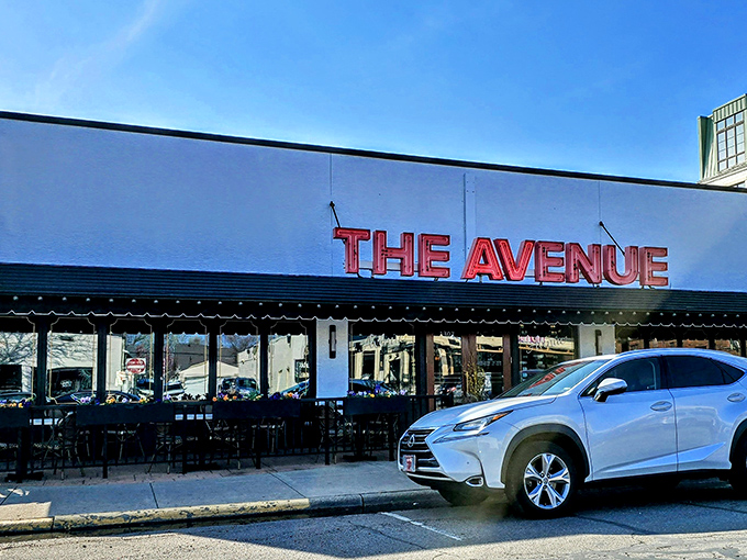 That iconic red neon sign isn't just announcing dinner&mdash;it's promising a culinary love affair with properly cooked beef in Columbus.