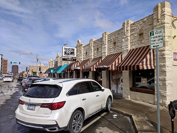 The stone fa&ccedil;ade of eggtc. with its charming striped awnings feels like discovering a secret breakfast society you've always wanted to join.
