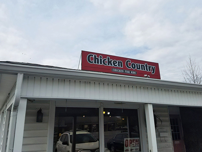 The promised land of poultry perfection beckons with its humble facade. Chicken Country's exterior might be modest, but inside awaits culinary glory that's anything but.