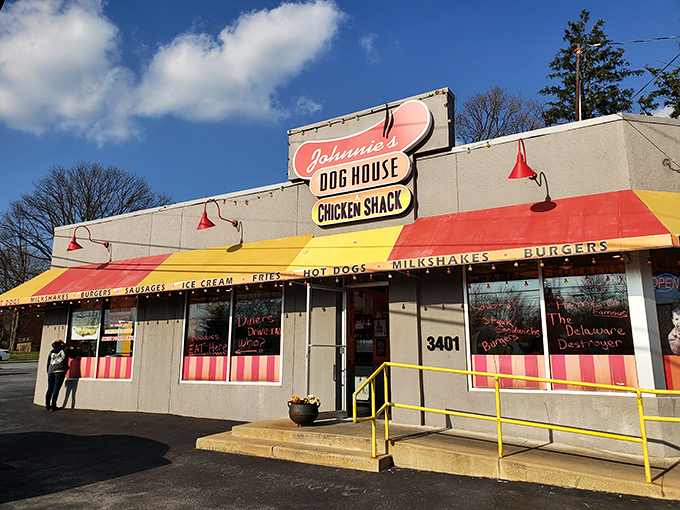 The pink and yellow striped awning of Johnnie's isn't just eye-catching&mdash;it's a beacon calling hungry Delawareans home to comfort food paradise.
