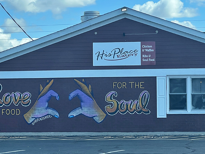 The unassuming red exterior of His Place Eatery might not look like food nirvana, but trust me&mdash;culinary treasures await behind those modest doors.